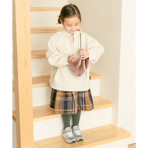 型番：DR37-35B254ブランド：アーバンリサーチ ドアーズ商品名：『親子リンク』カラーチェックスカート(KIDS)カラー：グレー系その他/オレンジ系その他