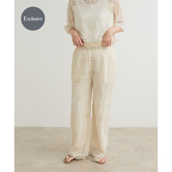 型番：DWA5-AN-DR04ブランド：アーバンリサーチ ドアーズ商品名：『別注』olu’ment×DOORS　かぎ編みレースパンツカラー：アイボリー