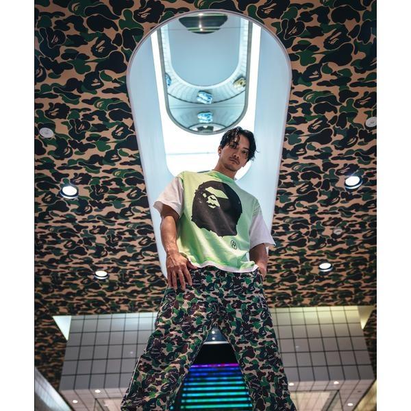 型番：7875234259ブランド：ロイヤルフラッシュ商品名：SAINT MICHAEL／セントマイケル／BAPE_SS TEE／HANDPRINT／WHITE×カラー：グリーン