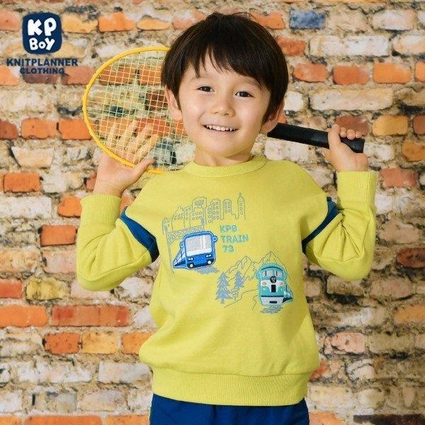 型番：4544205ブランド：ケーピー商品名：KPBOY(ケーピーボーイ)電車トレーナー(80〜120)カラー：黄/グリーン/紺