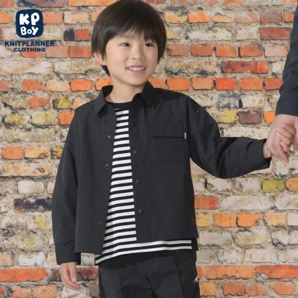 型番：2143209ブランド：ケーピー商品名：KPBOY 合繊無地長袖シャツ(90〜160)カラー：黒