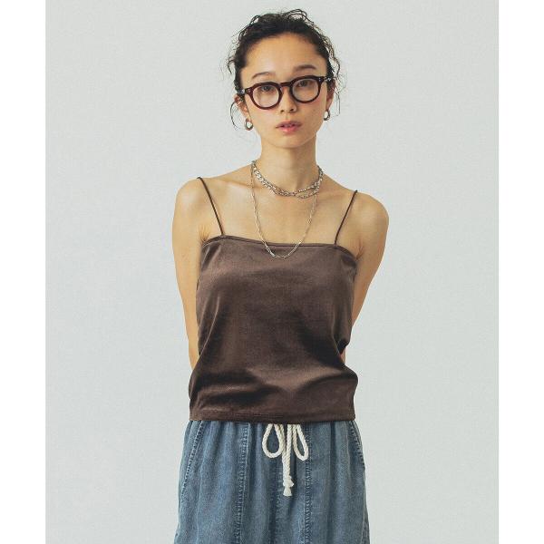 型番：202253013011ブランド：ローズバッド商品名：VELOUR CUP CAMISOLEカラー：OFF　WHITE/NAVY/BROWN/BLACK