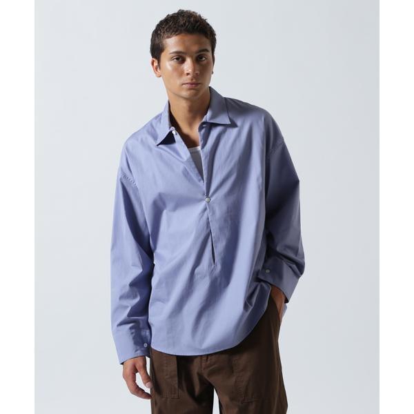 型番：7885220277ブランド：ガーデン商品名：Toironier／トワロニエ／2Button Skipper Shirtsカラー：ブラック/ブルー/チャコール