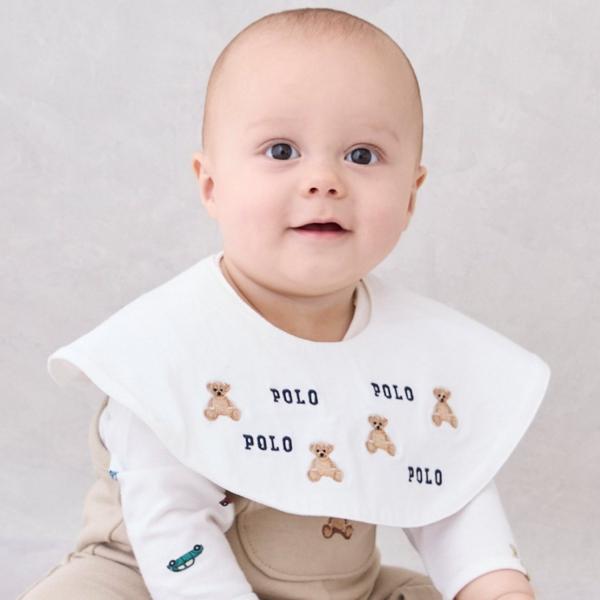 型番：9553556ブランド：プティマイン商品名：【POLO BCS】モチーフ刺繍スタイカラー：オフ　ホワイト/薄ベージュ/紺/トップ　グレー