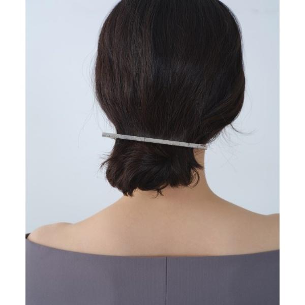 型番：R9904032ブランド：コードエー商品名：heyep｜Ruler Motif Barretteカラー：シルバー（００６）