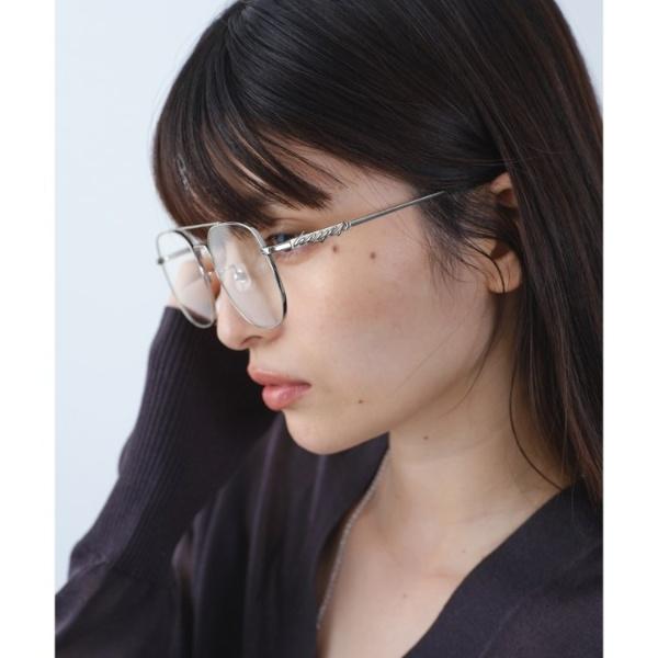 型番：R9904025ブランド：コードエー商品名：heyep｜Aviator Glasses with Rhinestones ＆ Logoカラー：シルバー（００６）