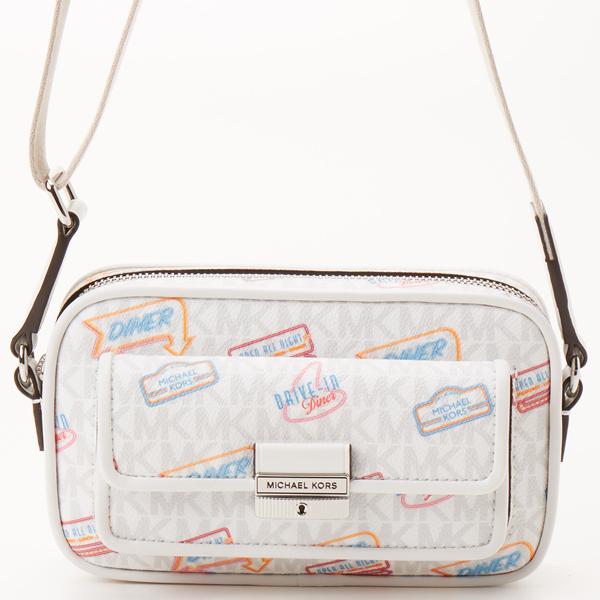 型番：35T5S2BC0I1999ブランド：マイケル・コース商品名：BRADSHAW ポケット カメラ クロスボディ エクストラスモールカラー：オプティックホワイト