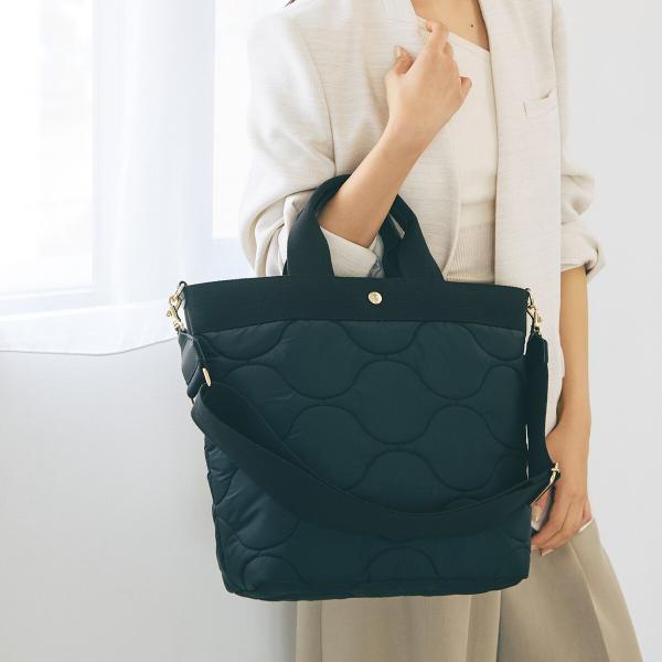 型番：502087100225ブランド：トプカピ商品名：【Breath TOPKAPI】RIPPLE キルティング ショルダー トートバッグ / 撥水 軽量カラー：ブラウン/カーキ/ブラック