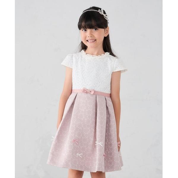 型番：KQECD01129ブランド：アー・ヴェ・ヴェ商品名：[110-130]【セレモニー/オケージョン/結婚式】フラワージャガードフィット＆フレアワンピースカラー：ピンク/ラベンダー/ベージュ