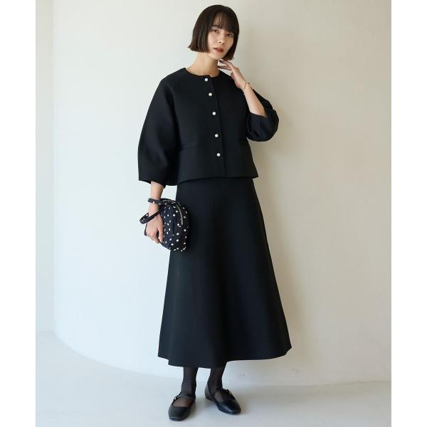 型番：SKURGW0332ブランド：アンフィーロ商品名：BEAUTY FORM KNIT フレアスカートカラー：グレージュ/ブラック/ネイビー