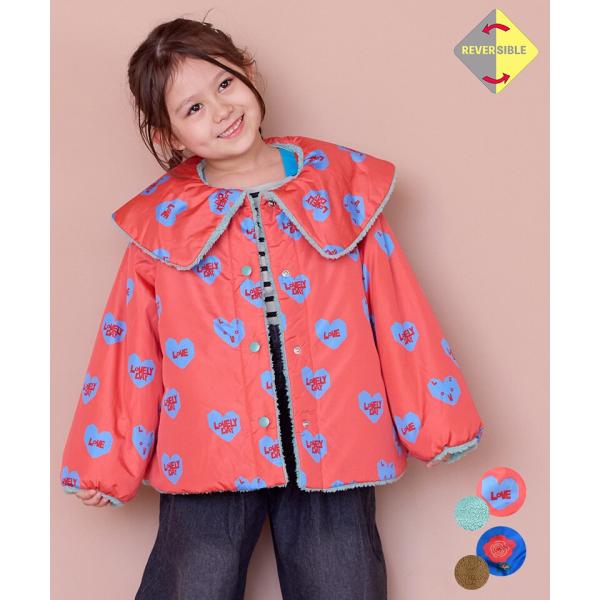 型番：0010652018ブランド：マーキーズ商品名：リバーシブルビッグカラージャケットカラー：Ｇ３４ピンク総柄/Ｃ２７ブルー花柄