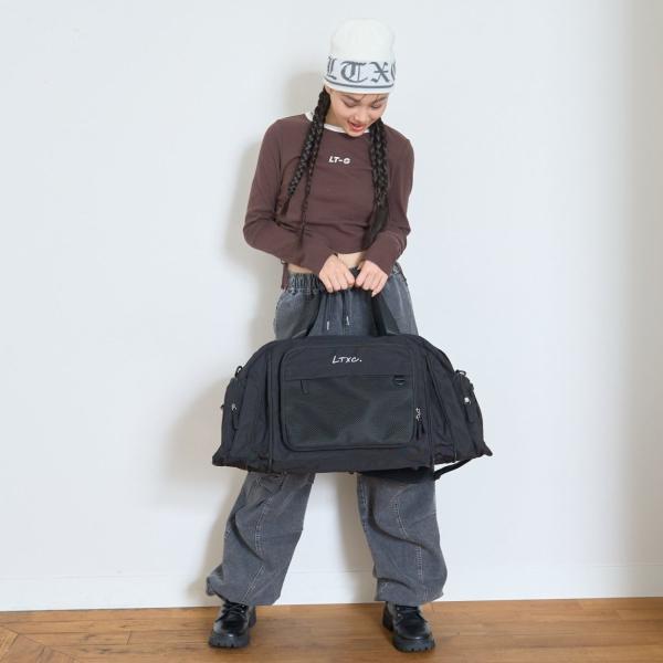 型番：7753430ブランド：ラブトキシック商品名：【LTXC】【容43-50L】【撥水】拡張ボストンカラー：黒/ライト　グレー