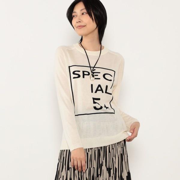 型番：5568-6020ブランド：ニコルホワイト商品名：【WALDO】インターシャロゴプルオーバニットカラー：28オフホワイト/29グレー/49ブラック