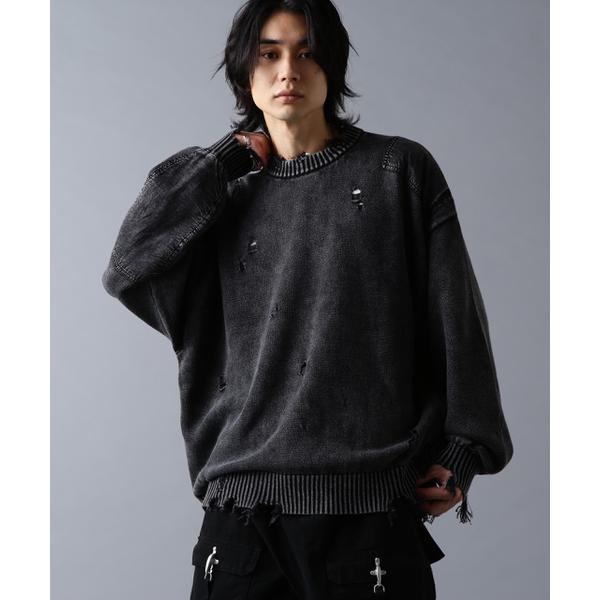 型番：7845240253ブランド：エルエイチピー商品名：DankeSchon／ダンケシェーン／MILS KNIT CREWNECKカラー：ブラック/ベージュ