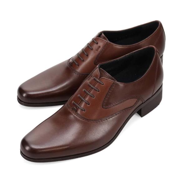 型番：03955ブランド：キャサリン ハムネット ロンドン商品名：KATHARINE HAMNETT LONDON　内羽根プレーントゥのドレスシューズカラー：ダークブラウン