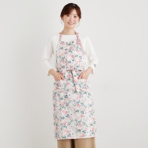 型番：N9991290ブランド：ローラ アシュレイ商品名：ロミリー柄 エプロンカラー：ピンク（１７２）/ブルー（１９２）