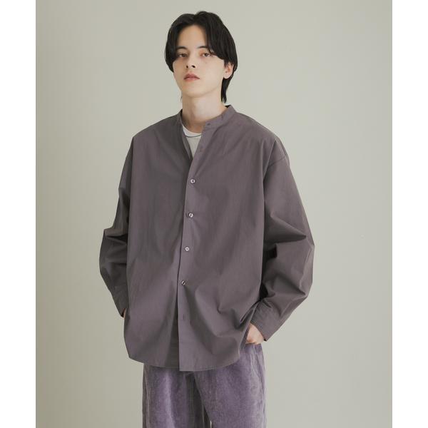 型番：AAA6-13A006ブランド：センスオブプレイスバイアーバンリサーチ商品名：ピーチブロードバンドカラーロングスリーブシャツカラー：チャコールグレー/ライトブルー/ライトグレー