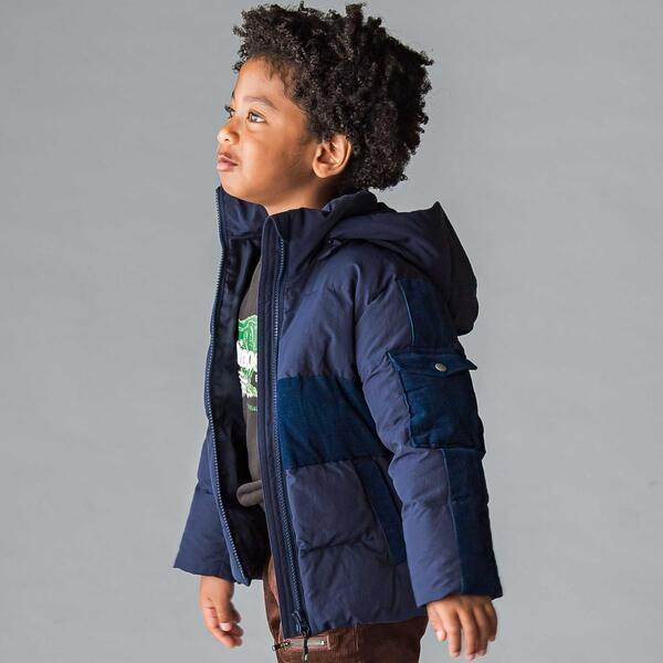 型番：1344-78041ブランド：ワスク商品名：袖ライン中綿ジャケット(100~160cm)カラー：ブラック/ネイビー