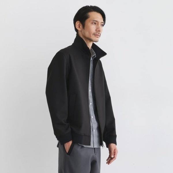 型番：93154001ブランド：タケオキクチ商品名：【JUST ONE LAYER】ダウンファブリック ジップアップ リブ ブルゾンカラー：ブラック（０１９）/カーキ（０２７）