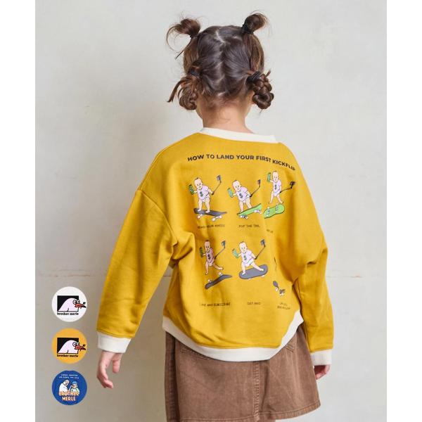 型番：0120452045ブランド：マーキーズ商品名：【BROTHER MERLE】別注プリントトレーナーカラー：Ｆ５０マスタード/Ｃ２０ブルー/Ｂ１１オフホワイト杢