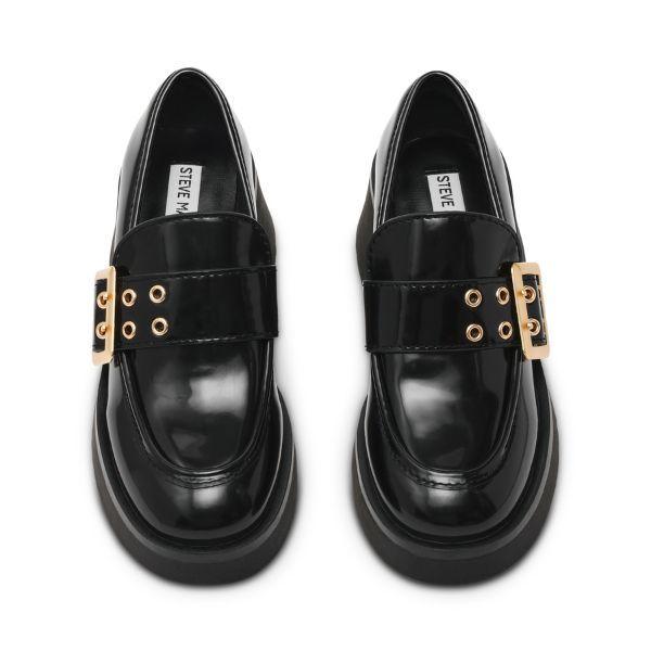 型番：BRIDGETON-VAブランド：スティーブマデン商品名：ビッグバックルデザインローファー　25AWカラー：ブラック
