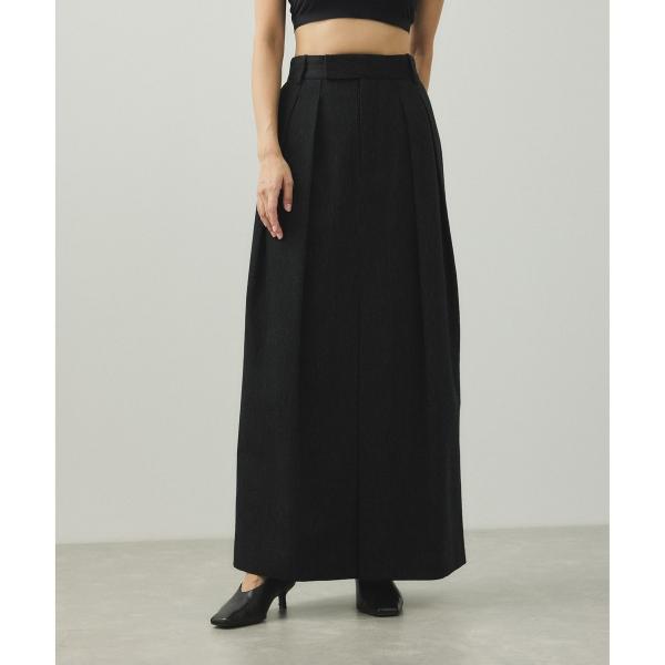 型番：GAC75530ブランド：アダムエロペ商品名：【EMOELLE】ウールコットン2タックスカートカラー：チャコール(06)/ベージュ系(28)