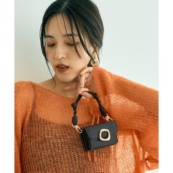 型番：07000944100ブランド：イェッカ ヴェッカ商品名：【LE VERNIS】Lasso mini purseカラー：ブラック/ダークブラウン