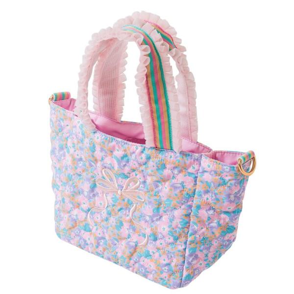 型番：6157-2004ブランド：フェフェ商品名：LILA KATE | リボン刺繍キルティングミニトートバッグ - ラベンダーカラー：LAVENDER