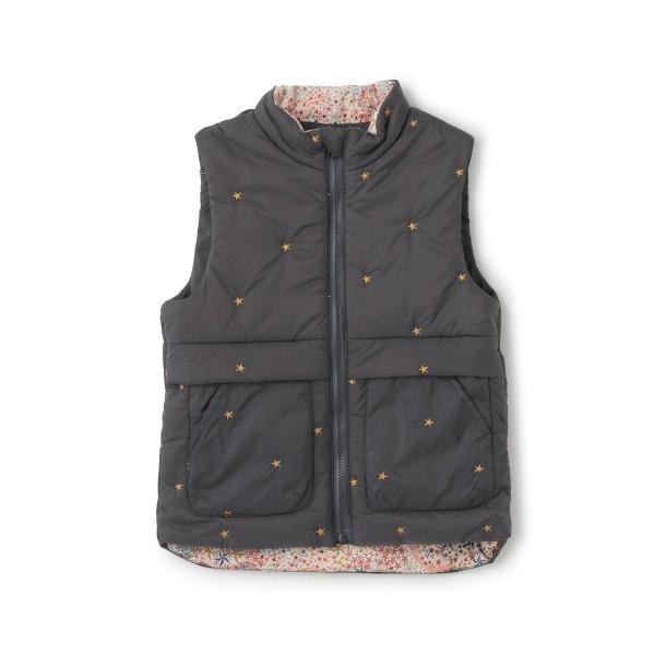 型番：1253323ブランド：センスオブワンダー商品名：リバティアデラジャ星刺しゅうベストカラー：ブルー/レンガ/チャコール