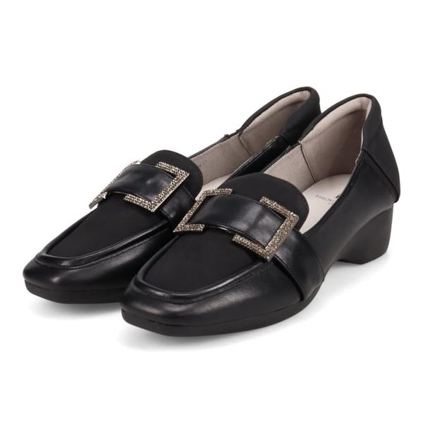 型番：HRL5004ブランド：ヒロココシノ商品名：HIROKO KOSHINO FEMME コンビローファー　HRL5004カラー：ブラック