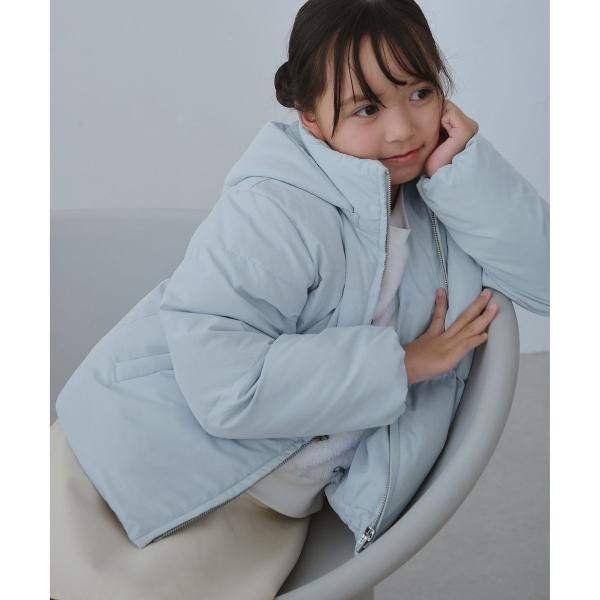 型番：GRL65000ブランド：ロペピクニックキッズ商品名：【KIDS/キッズ】GREEN DOWN MINOTECHフード取り外しショートダウン/リンクコーデカラー：ブラック(01)/オフホワイト(15)/サックス(48)