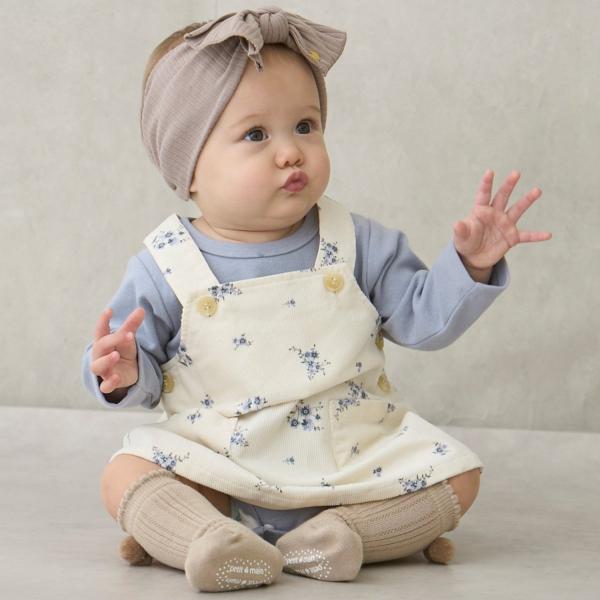 型番：9654546ブランド：プティマイン商品名：【リンク】花柄ジャンスカセットアップカラー：アイボリー/紺