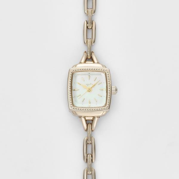 型番：10254120809ブランド：アガット商品名：スクエアフェイスジュエリーウォッチカラー：イエロー