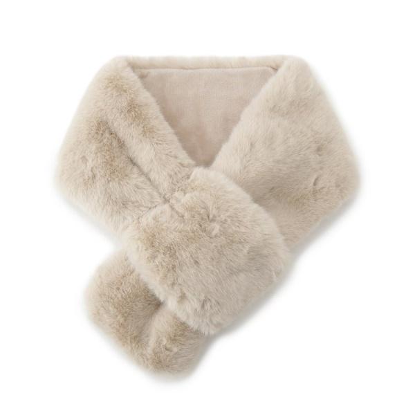 型番：76934010ブランド：グローブ商品名：フェイクファー差し込みティペットカラー：グレー（０１２）/ライトベージュ（０５１）/ライトベージュ（１５１）/トープ（１５４）