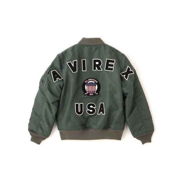 型番：7835952951ブランド：アヴィレックス商品名：《KIDS／50th Anniversary》MA-1 SIGNATURE BIG LOGOカラー：ブラック/レッド/セージ1