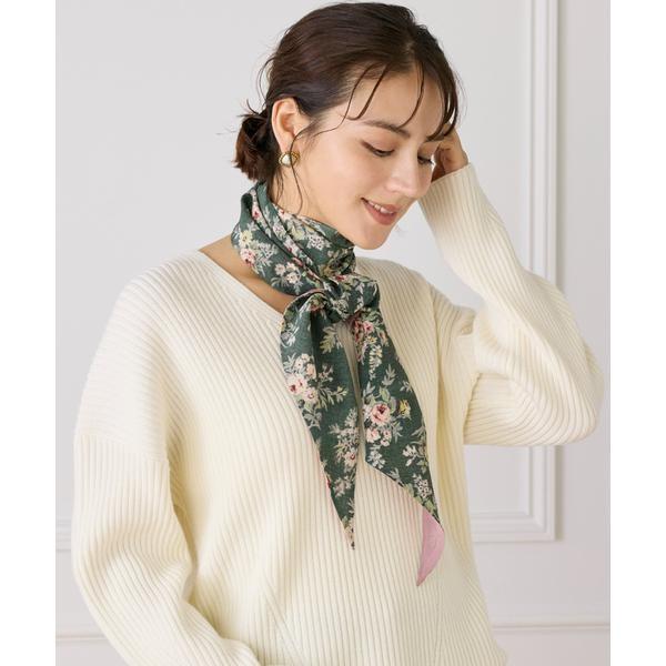 型番：8150284608ブランド：フェイバリット スキナモノ商品名：Slim Darcy Scarf スリムスカーフ《Tapis Noir》カラー：グリーン