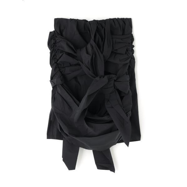 型番：7845213709ブランド：エルエイチピー商品名：NACHE／ナチェ／TWIST TIE MIDI SKIRTカラー：ブラック/アイボリー2