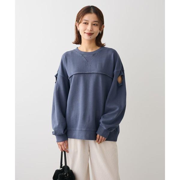 型番：06001145900ブランド：グリーンパークス商品名：・DOUBLE FLAGS カットオフピグメントスウェットカラー：チャコールグレー/ブラウン/ネイビー