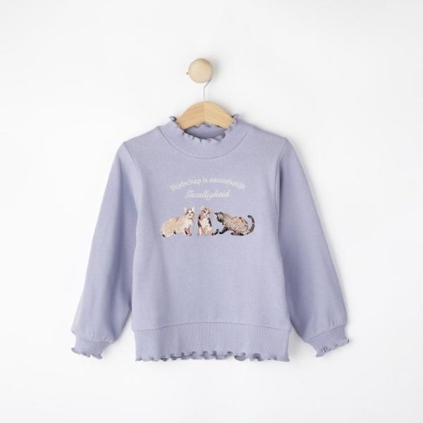 型番：12214331ブランド：シューラルー商品名：【100-150cm】モチーフ刺繍使いスウェットカラー：オフホワイト（００３）/ライトピンク（０７０）/ラベンダー（０８０）/サックスブルー（０９０）