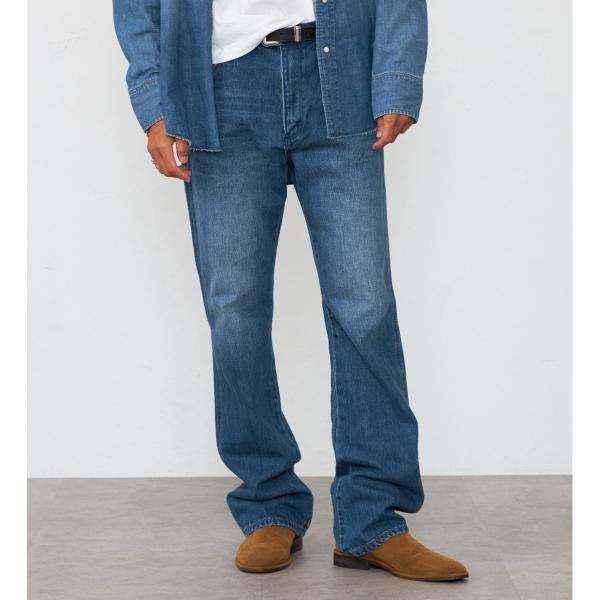 型番：WM1077-0003ブランド：ラングラー商品名：77MWZ BOOT CUT/ブーツカット デニムパンツ加工【US ORIGINAL 4 ICONSカラー：中色ブルー