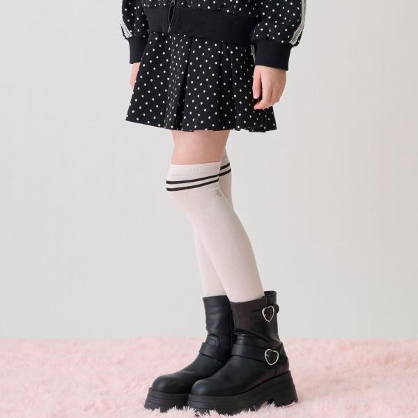 型番：8154105ブランド：メゾピアノジュニア商品名：ドットジャカードスカパンカラー：黒/アイボリー