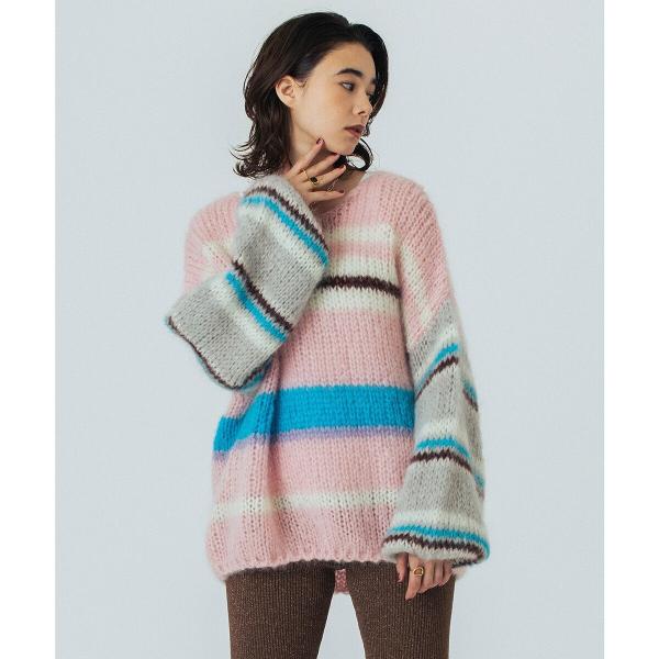 型番：206253015001ブランド：ローズバッド商品名：mici/CHUNKY SWEATERカラー：BLUE/BROWN/PINK
