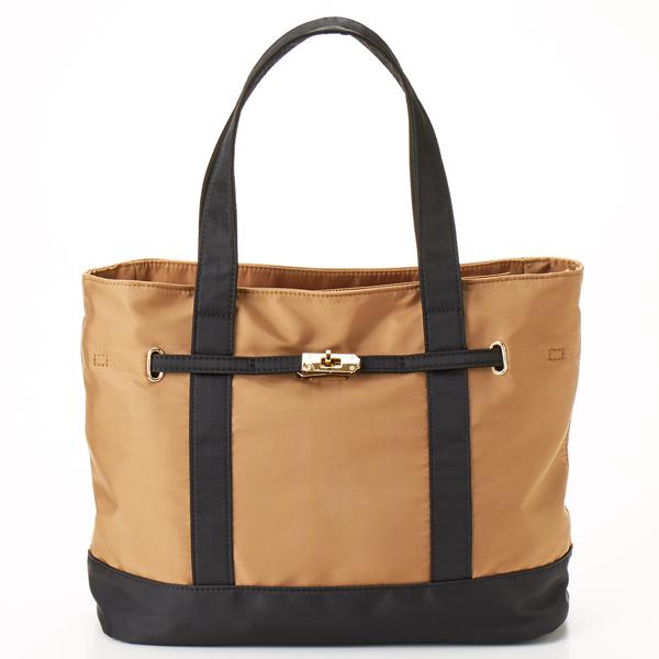 型番：10-00-04140ブランド：カシュカシュ商品名：カシュカシュ cachecache / フロントベルトナイロン2wayトートバッグカラー：キャメル/グレー/ブラック