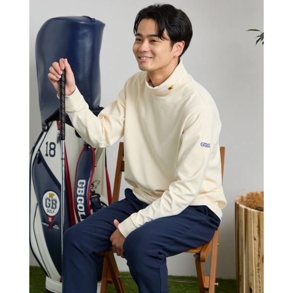 型番：312RE443ブランド：ゴールデンベア商品名：GBG タートルネックT　【GBGOLF】カラー：ベージュ/ネイビー/レッド