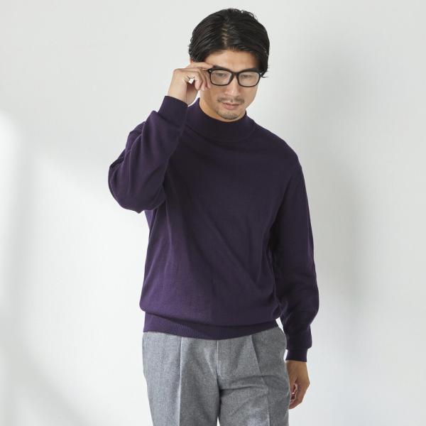 型番：355401-98ブランド：コナカ商品名：【stanley blacker】洗えるモックネックニット パープル タートルネックニットカラー：パープル