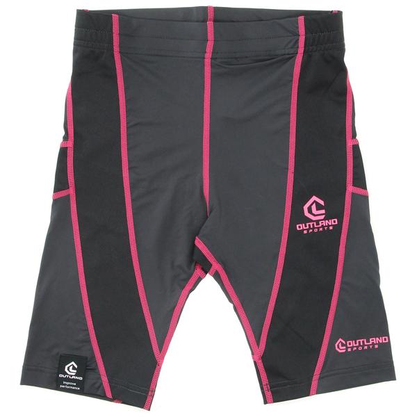 型番：58526Lブランド：シールワークス商品名：腰、ヒップサポートコンプレッションハーフスパッツカラー：ブラック×ピンク