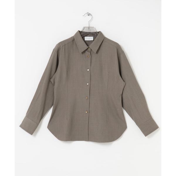 型番：URA7-23R002ブランド：アーバンリサーチ商品名：new basic　WOOL TWILL SHAPE SHIRTSカラー：ベージュ/オフホワイト