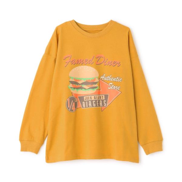 型番：3953204ブランド：グラソス商品名：【SKIT0LY】フロントハンバーガープリント長袖Tシャツカラー：黄　/白　/茶　/ブルー　/黒　