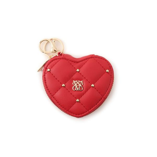 型番：BVI45050ブランド：ビス商品名：スタッズキルティングハートポーチチャームカラー：ブラック(01)/ホワイト(10)/レッド(60)