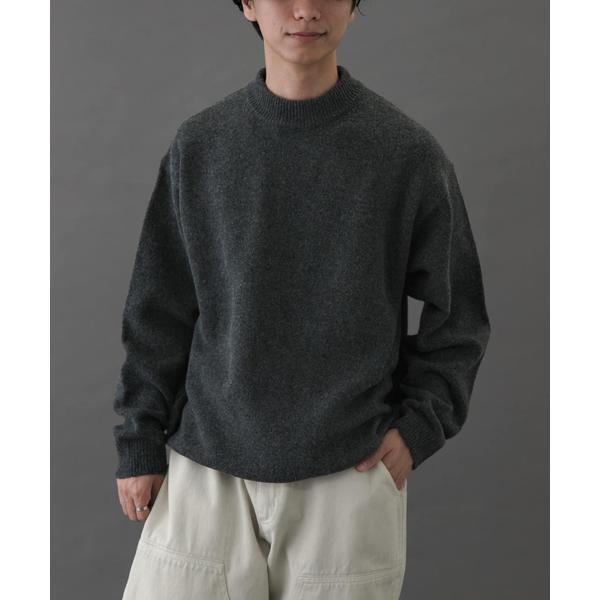 型番：DFA7-12V105ブランド：アーバンリサーチ ドアーズ商品名：FORK＆SPOON　Ricotta モックネックニットカラー：チャコールグレー/ブラウン/グリーン